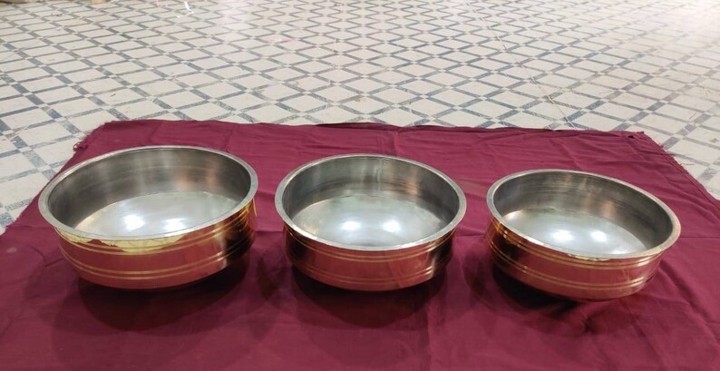 Traditional Brass Cooking Pot Sarvam Chatti Sarva Kadai Cooking Utensil ...