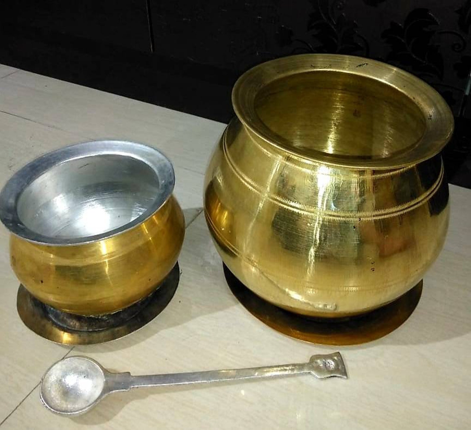 Vengala Paruppu Uruli Bronze Pot with Tin Coating/ | Etsy