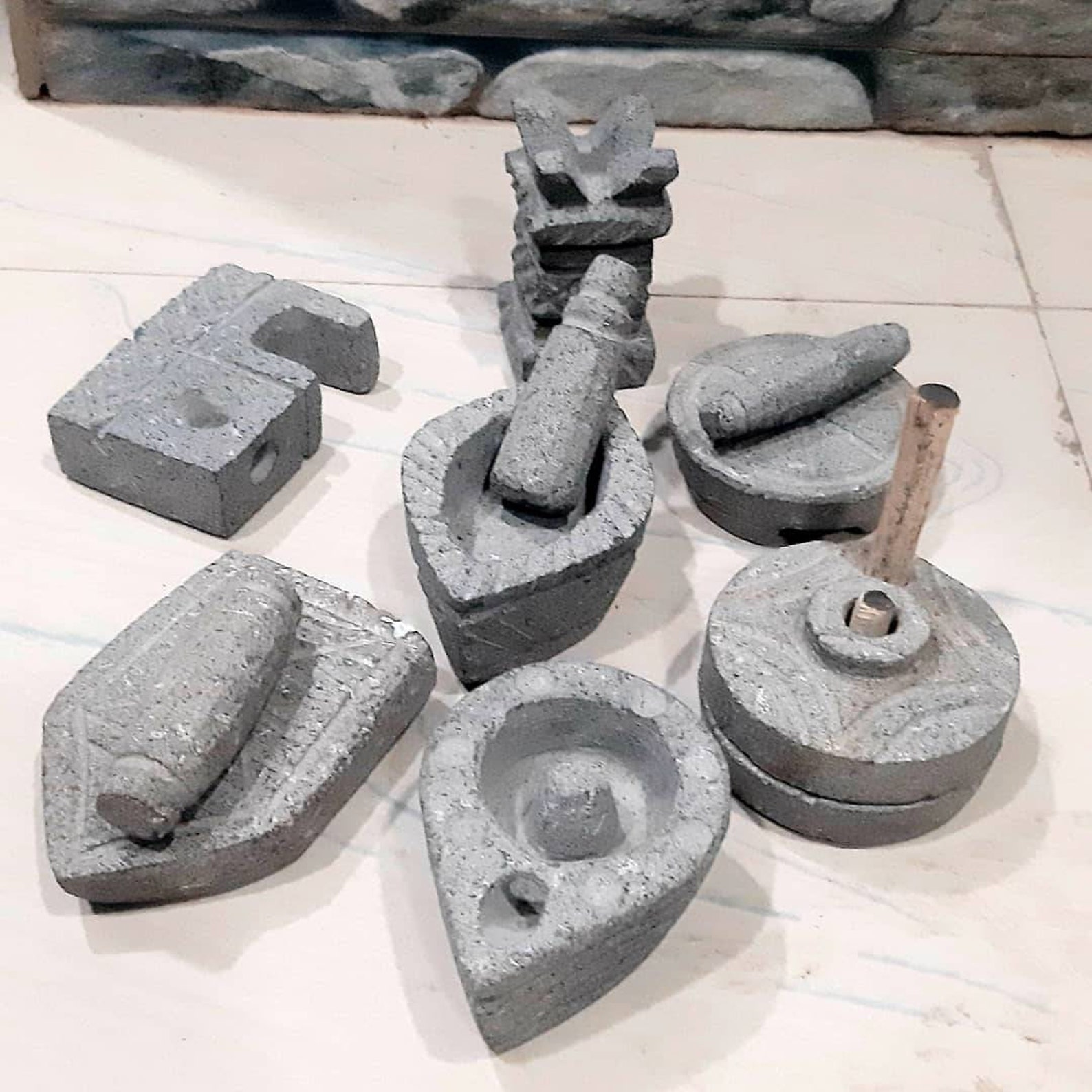 Miniatur Stein Traditionelle Pata Handmühle Diya Mortal | Etsy