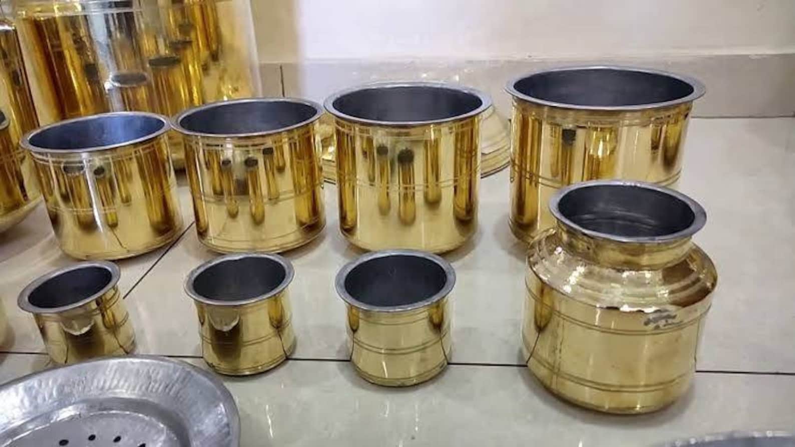 Portable Handmade brass cookware set Special 14 components | Etsy