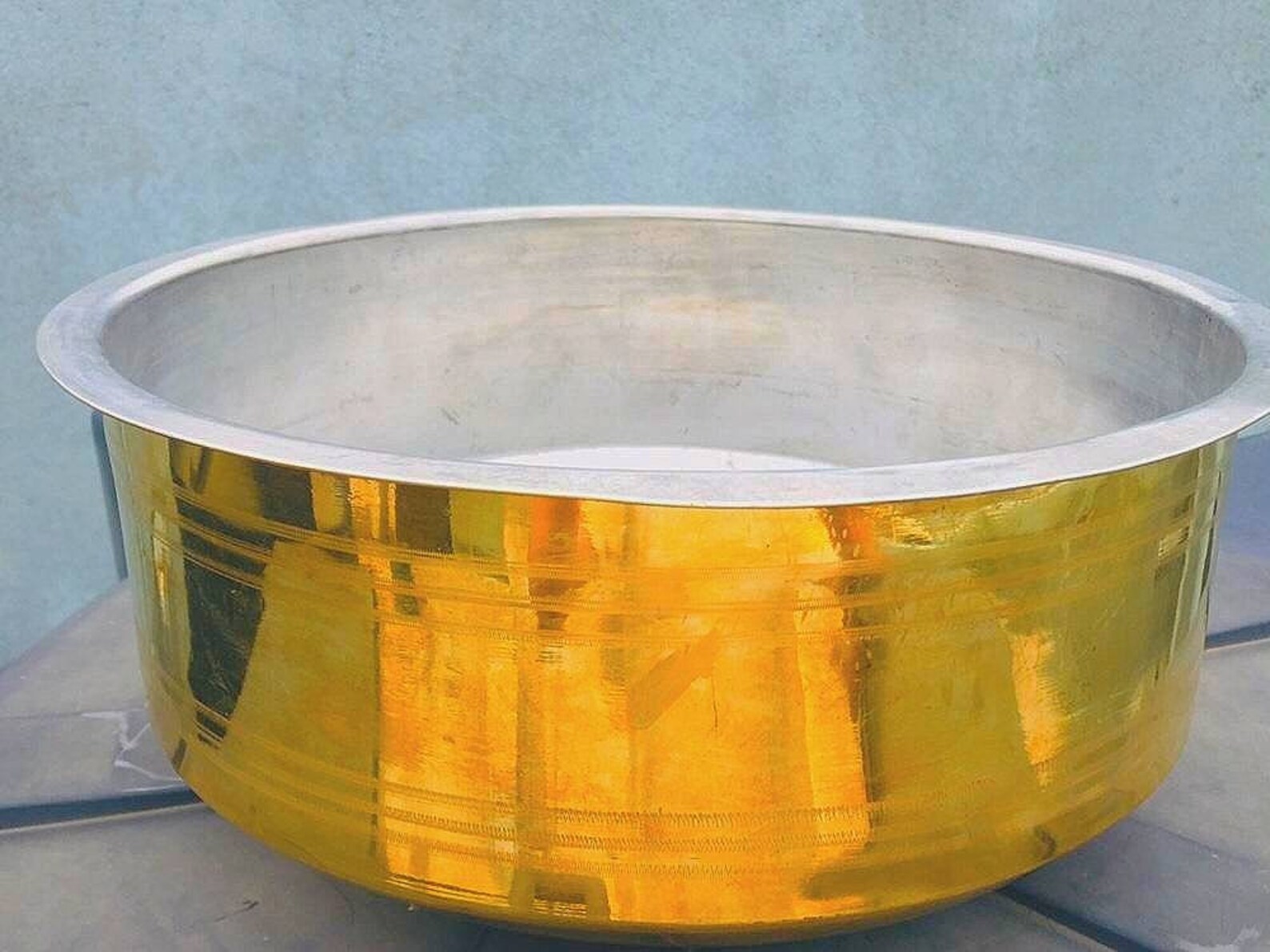 Traditional Brass Cooking Pot Sarvam Chatti Sarva Kadai Cooking Utensil ...