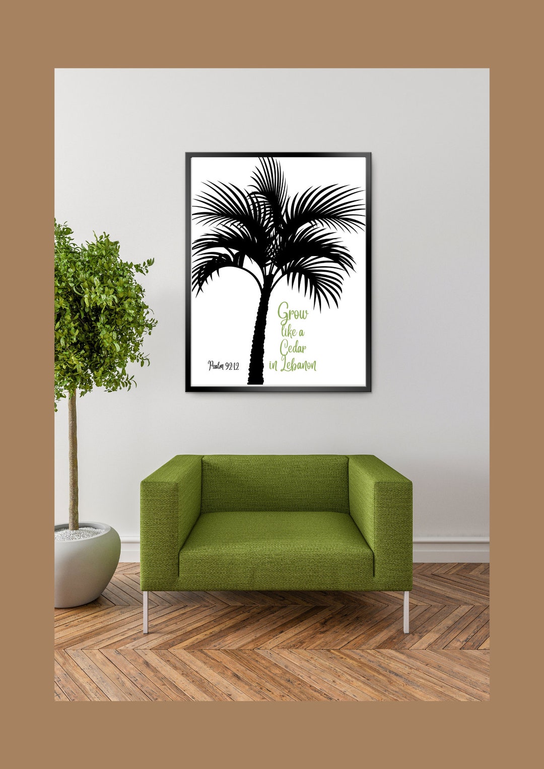 Palm Tree Wall Decor for the Home; Psalm 92 Digital Print for Instant ...
