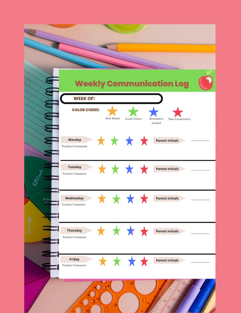 Home School Forms for Teachers; Communication Logs and Journal Notes ...