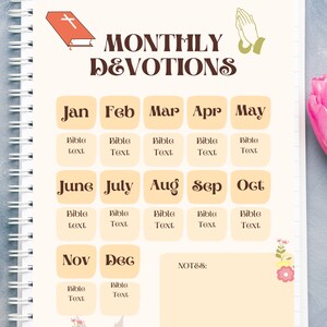 Devotional Planner for Instant Download, Daily, Weekly or Monthly ...