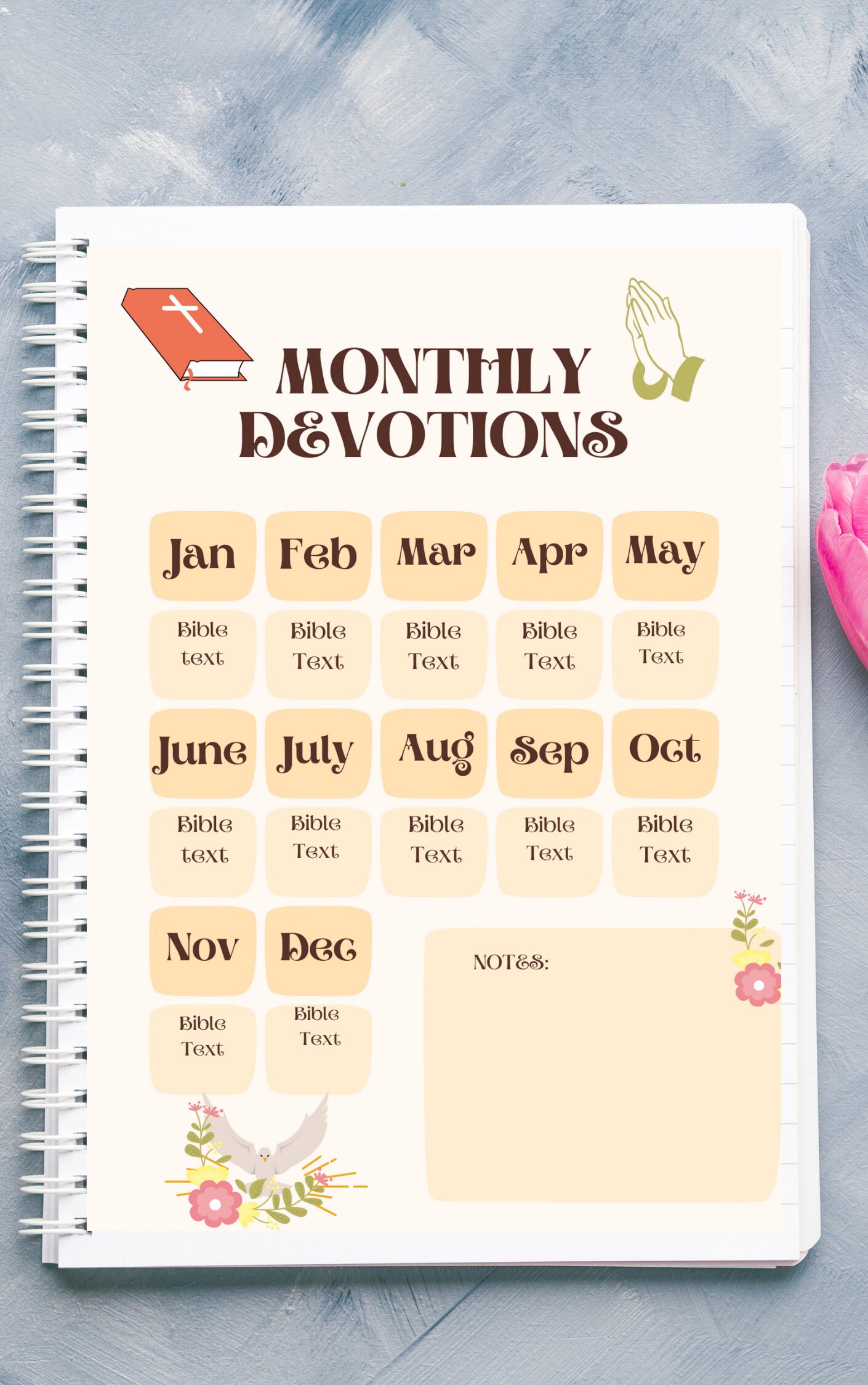 Digital Devotional Planner. Plan by the Day, Week, and or Month. - Etsy