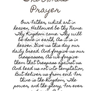 The Lord's Prayer Digital Printable Wall Art - Etsy