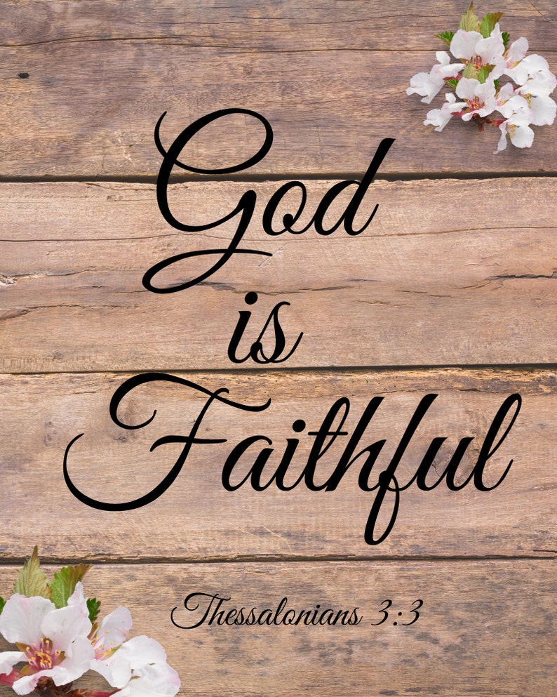 God is Faithful Wooden Canvas Wall Print - Etsy