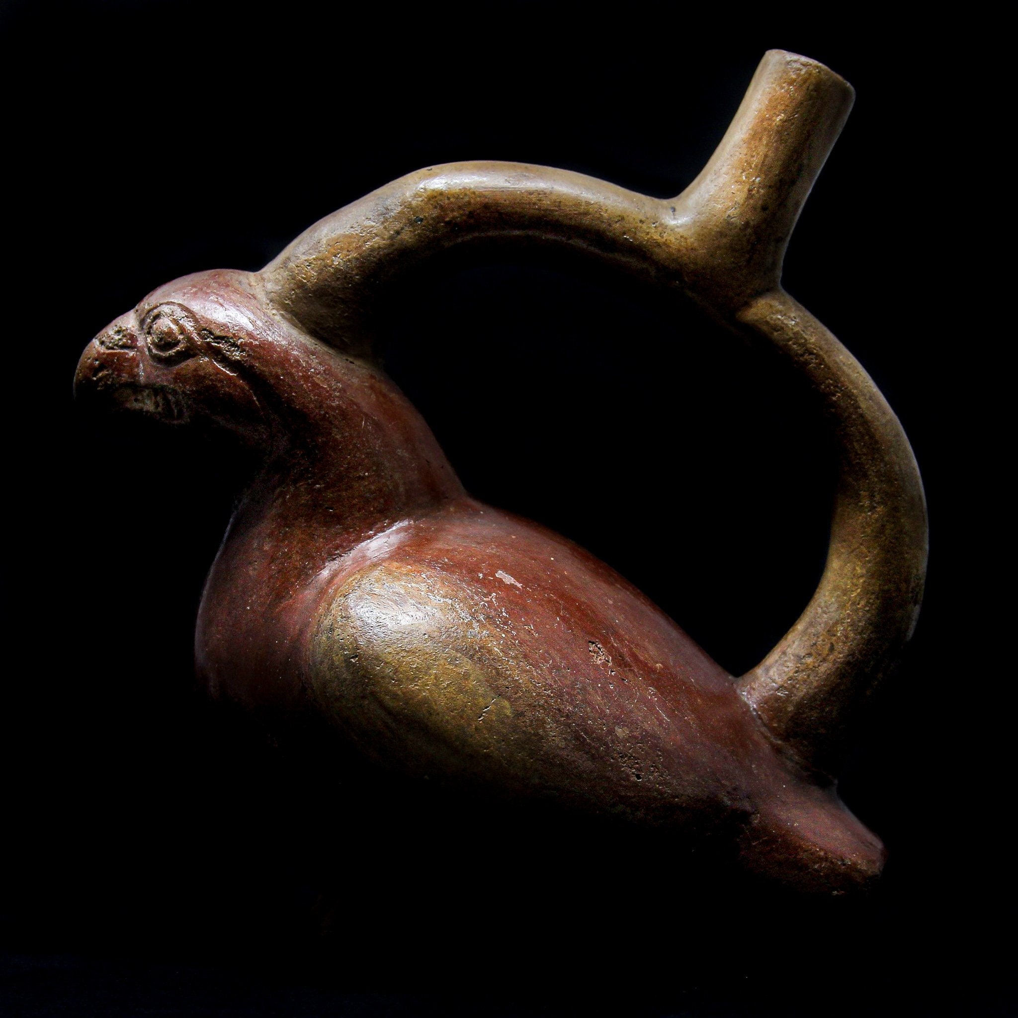 500-800 AD | Authentic Moche Stirrup Vessel in the Form of a Hook ...