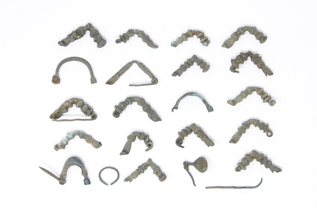 400 BC Ancient Greek Bronze Collection of 20 Bow Brooches | 4th Century ...
