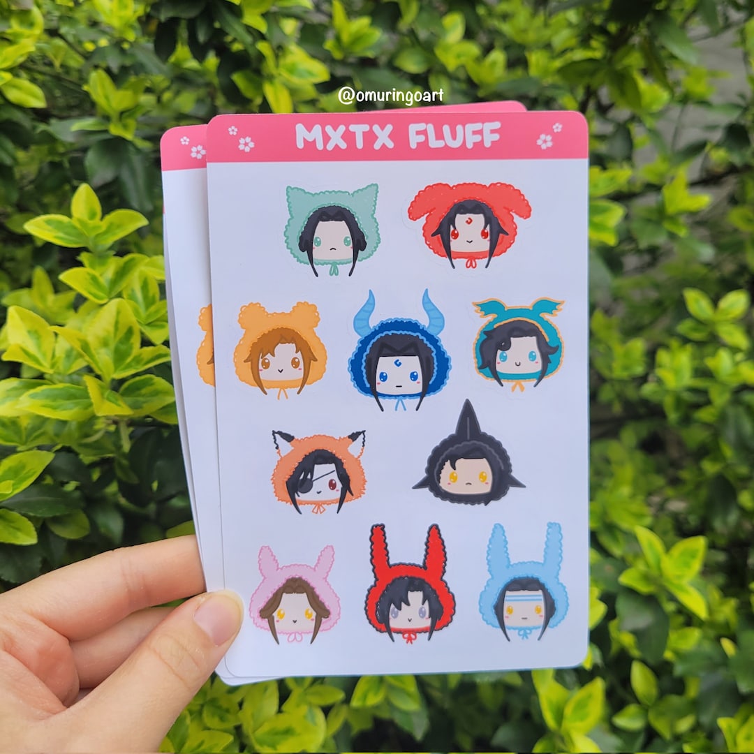 MXTX Fluff Sticker Sheet - Etsy