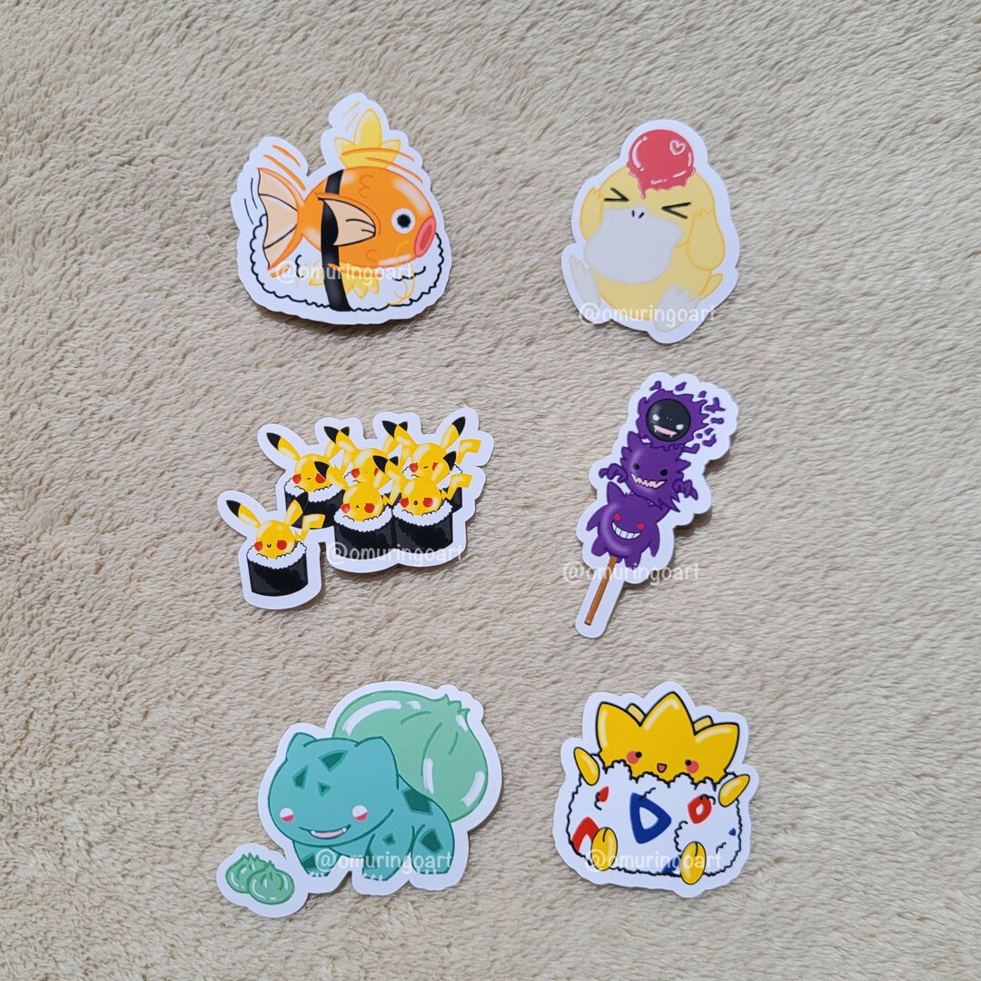Poke Food Sticker Pack - Etsy