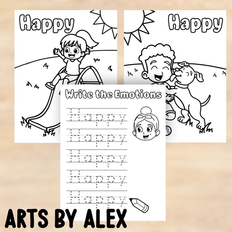 Color the Emotions, Coloring Pages for Kids, Kids Coloring Pages ...
