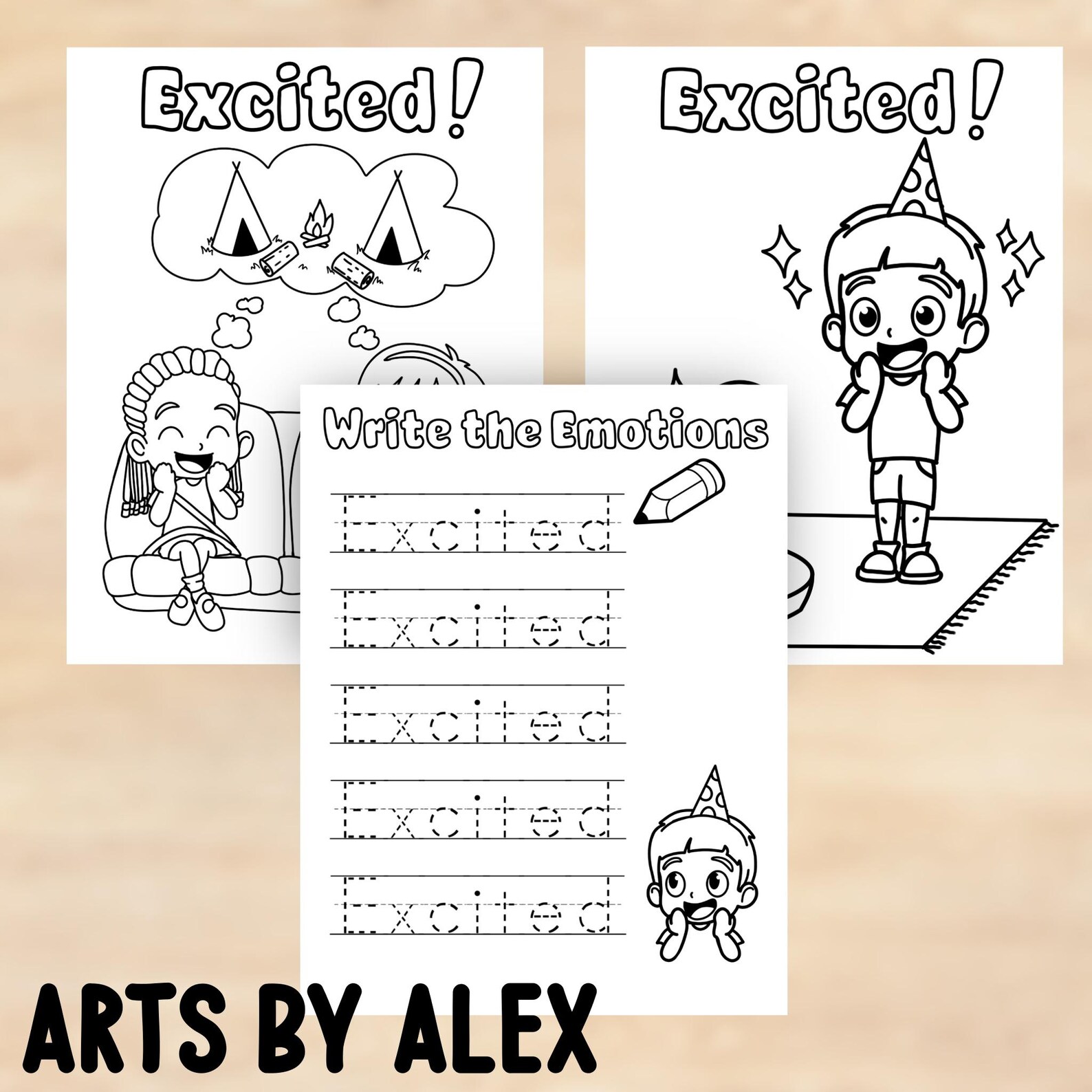 Color the Emotions, Coloring Pages for Kids, Kids Coloring Pages ...