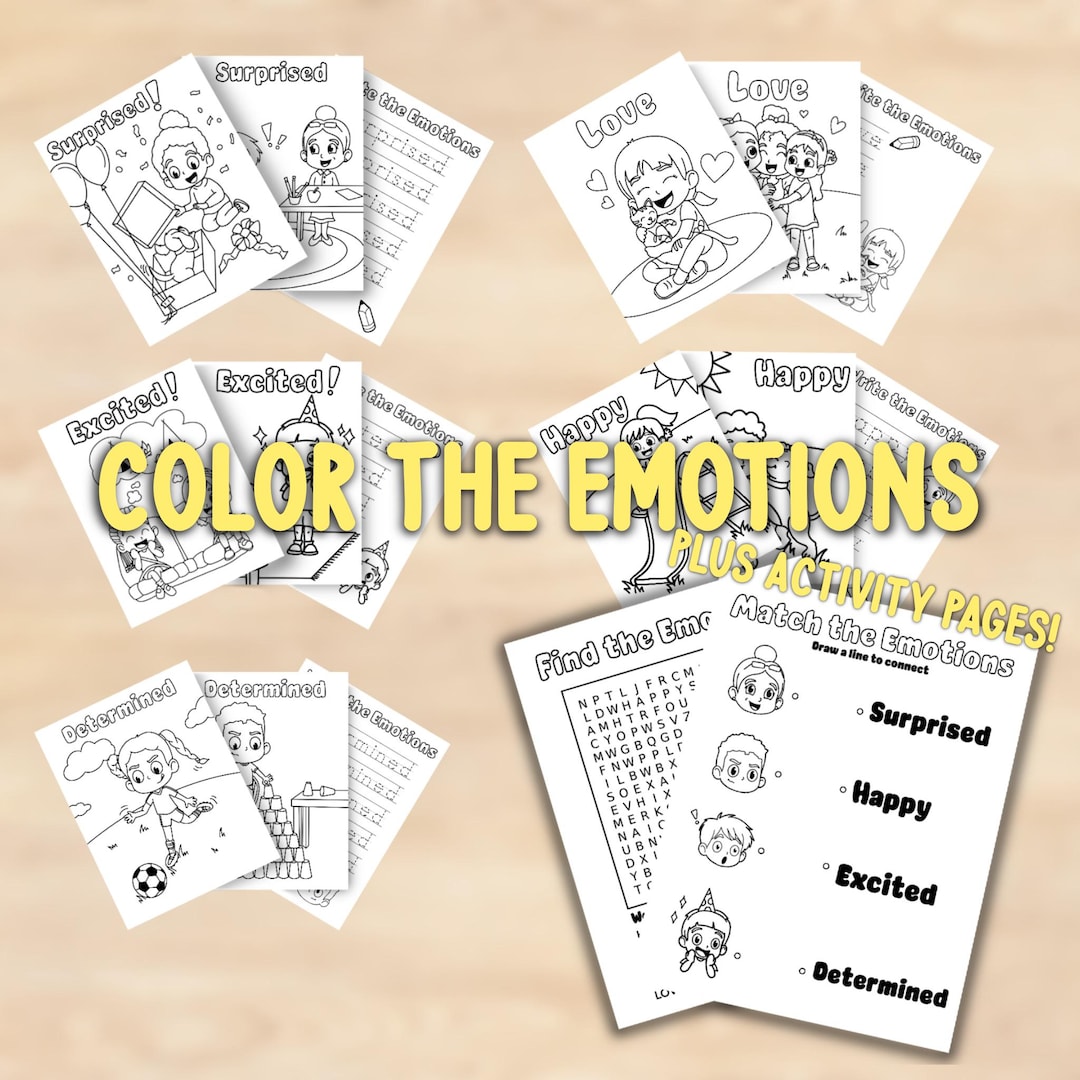 Color the Emotions, Coloring Pages for Kids, Kids Coloring Pages ...