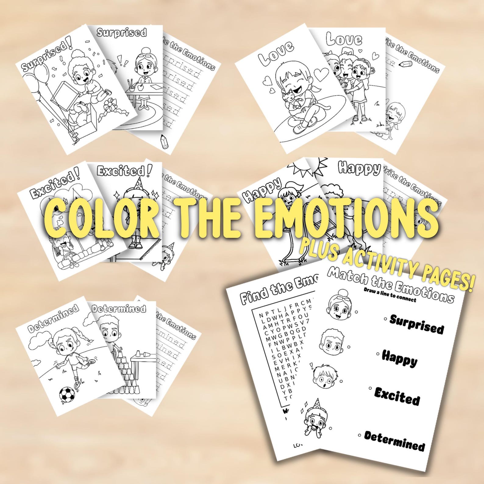 Color the Emotions, Coloring Pages for Kids, Kids Coloring Pages ...