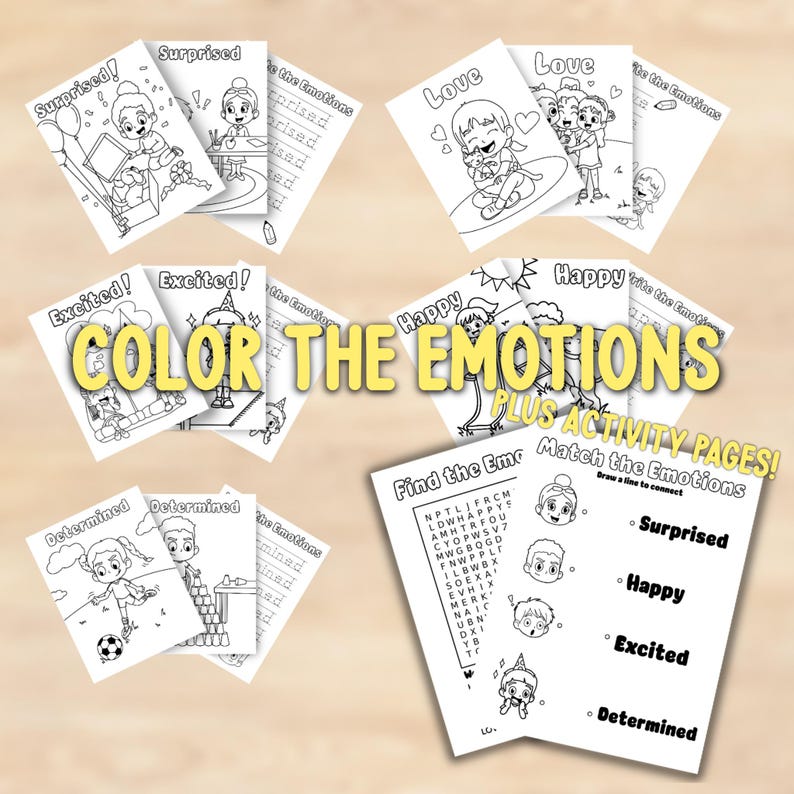 Color the Emotions, Coloring Pages for Kids, Kids Coloring Pages ...