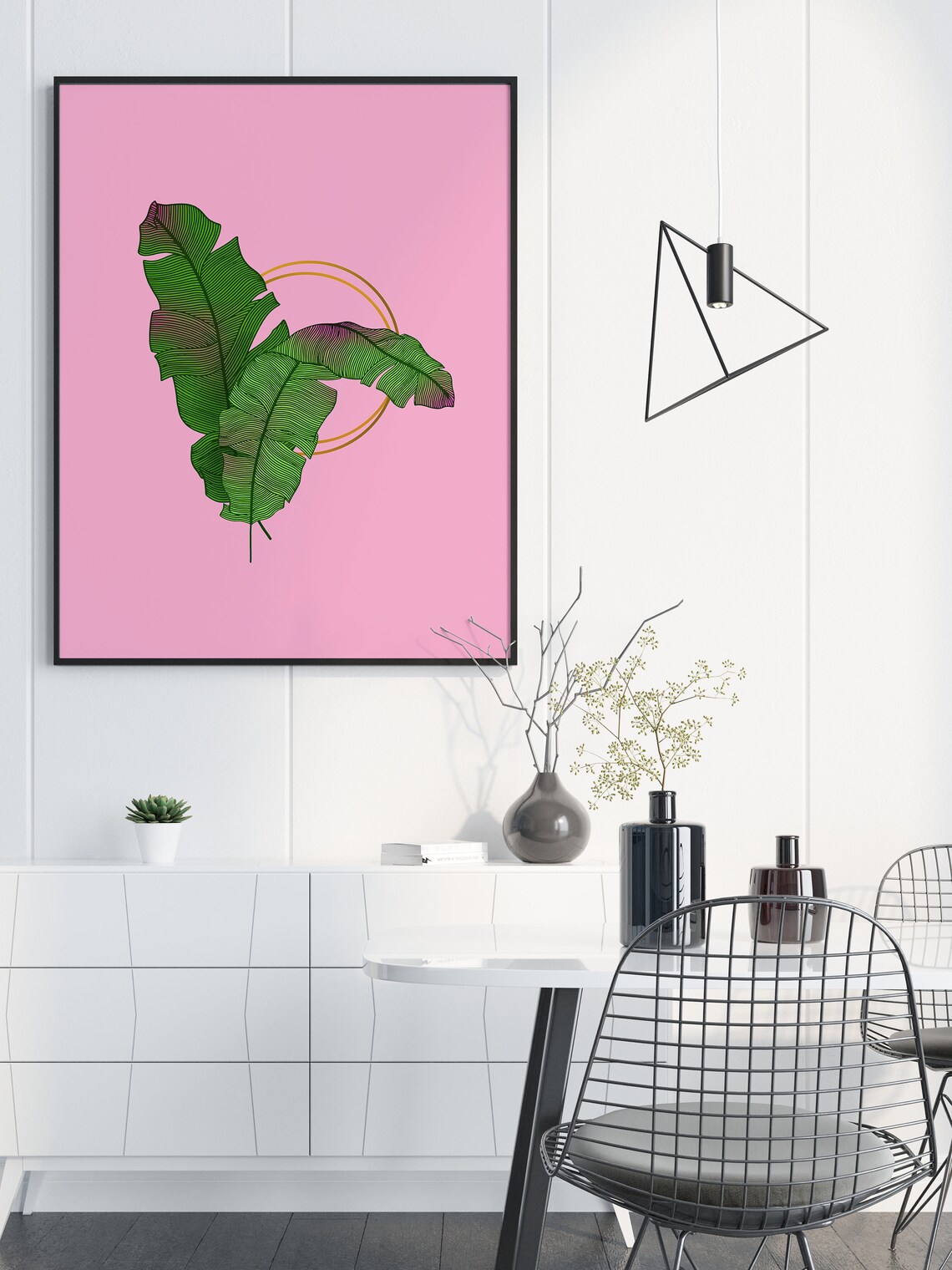 Tropical Banana Leaf Wall Decor Instant Printable - Etsy