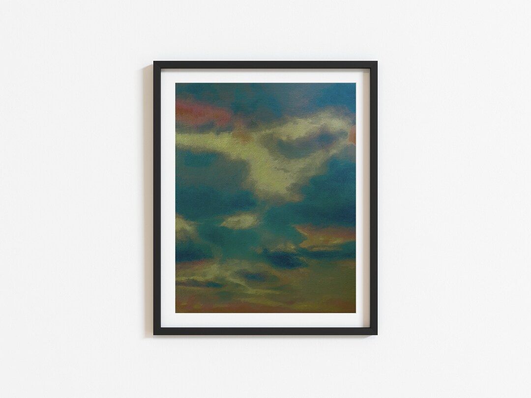 Dark Sky Clouds Wall Art Printable Oil Painting - Etsy