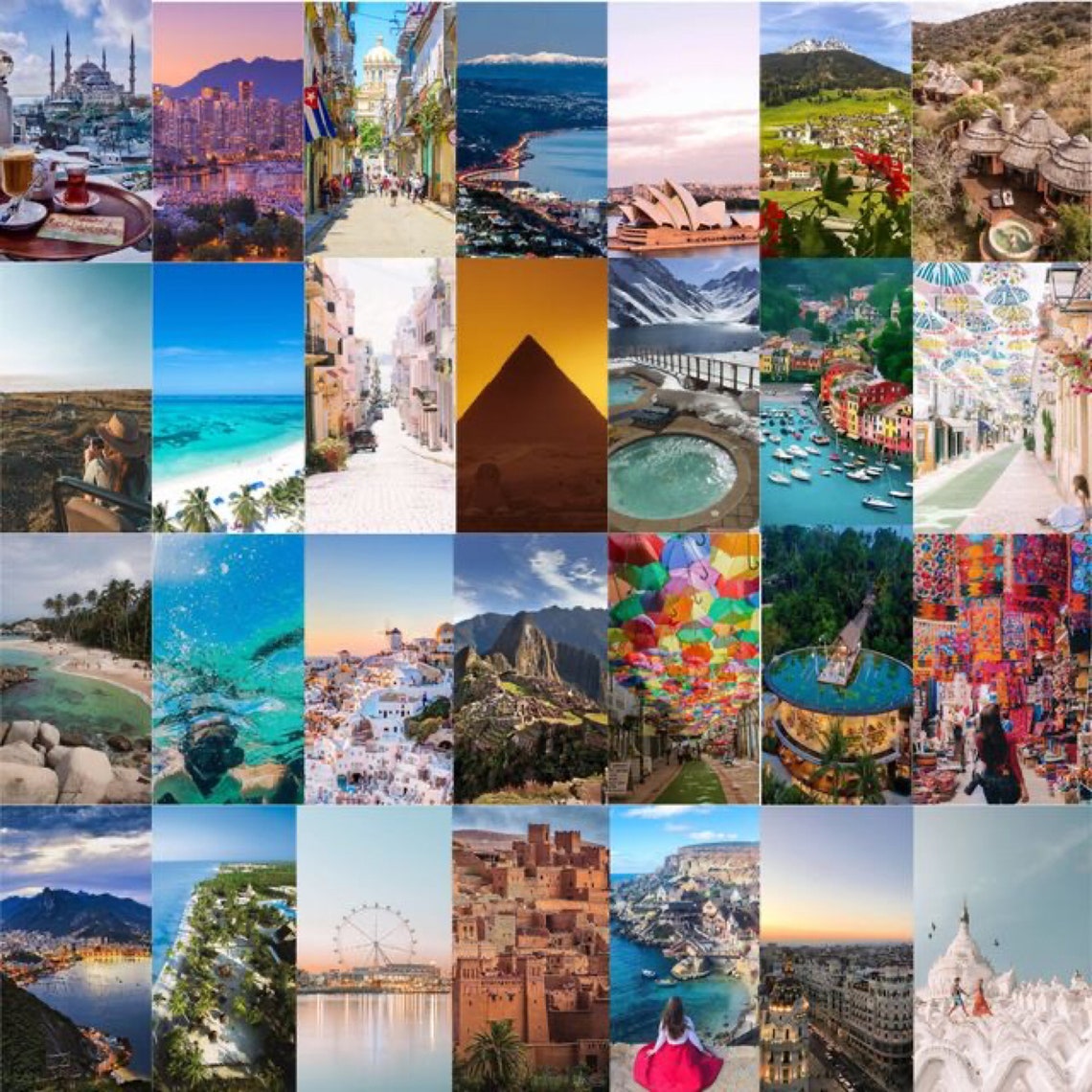 Reise ästhetische Wand Collage Kit Digital Download 60pcs | Etsy
