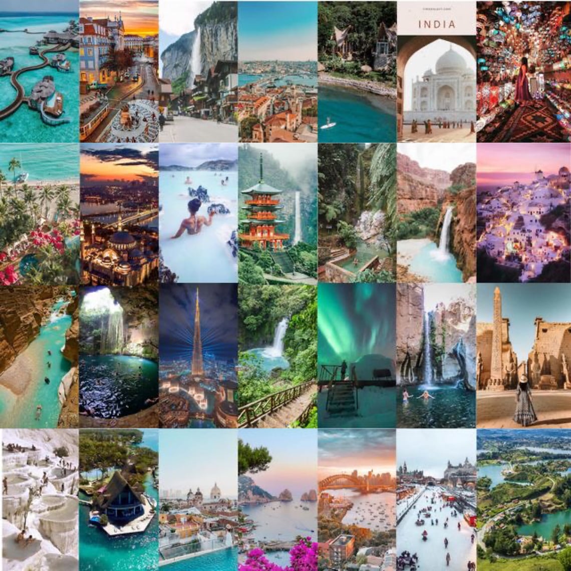 Reise ästhetische Wand Collage Kit Digital Download 60pcs - Etsy.de