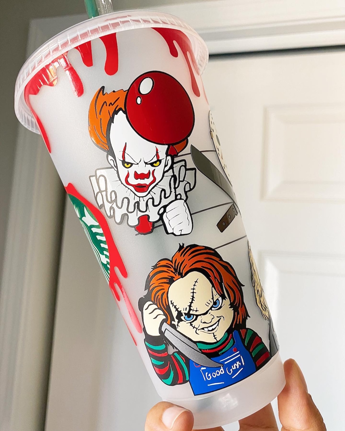 Horror Tumbler Slasher Halloween Cup Spooky Characters - Etsy