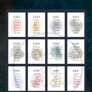 MBTI Printable Bundle 16 MBTI Print Set Printable MBTI Wall | Etsy