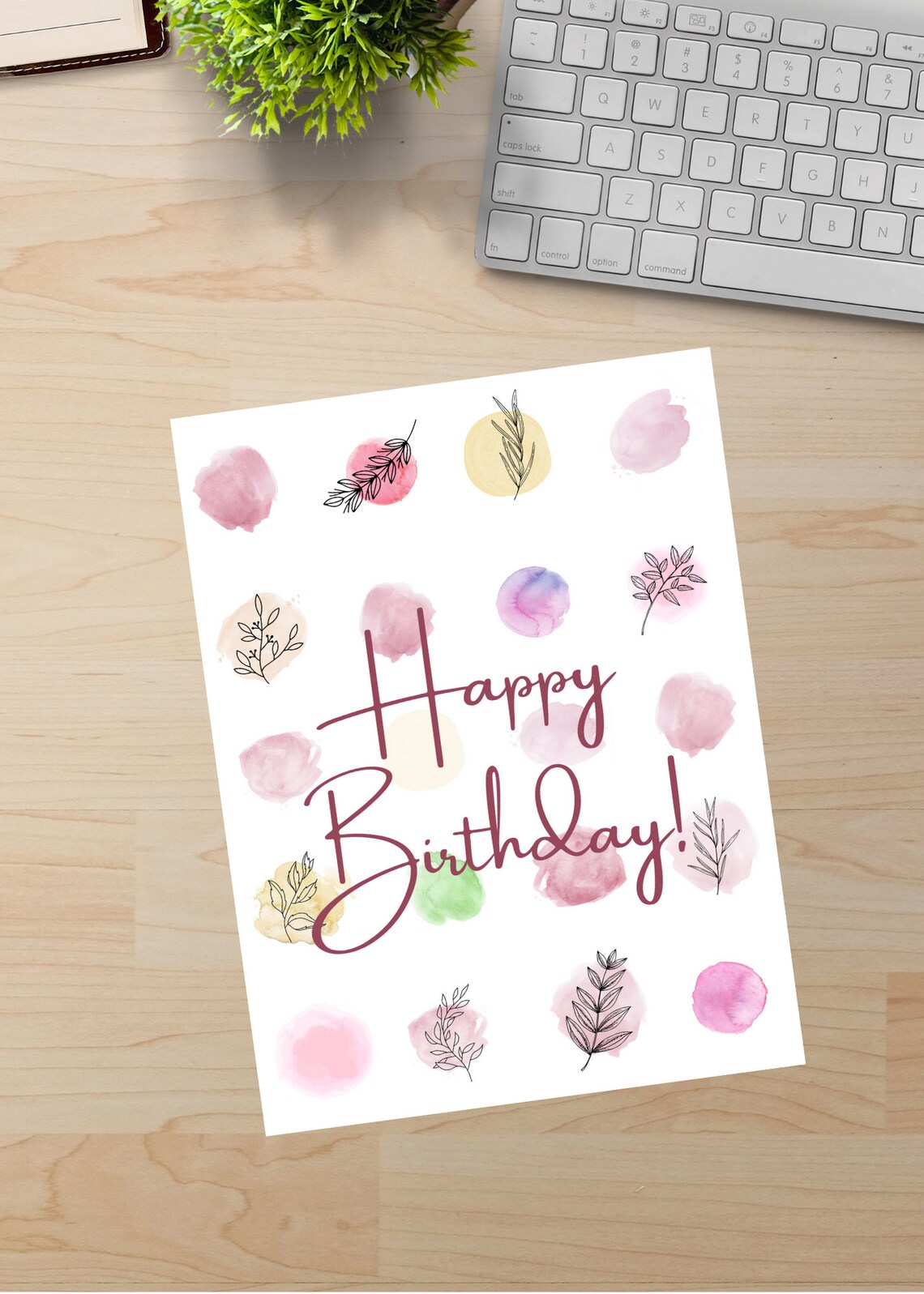 Printable Birthday Card Happy Birthday Digital Birthday - Etsy