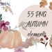 Autumn Clipart Autumn Leaves Elements Autumn Watercolor Clip - Etsy