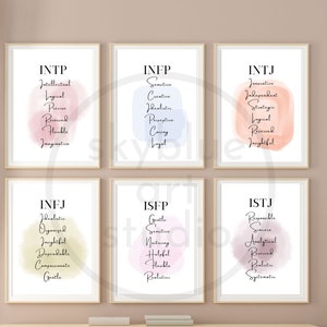 MBTI Printable Bundle, 16 MBTI Print Set, Printable MBTI Wall Art, - Etsy