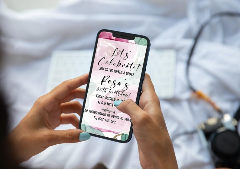 Editable Invitation Card, Personalized Invitation Card, Editable Floral ...