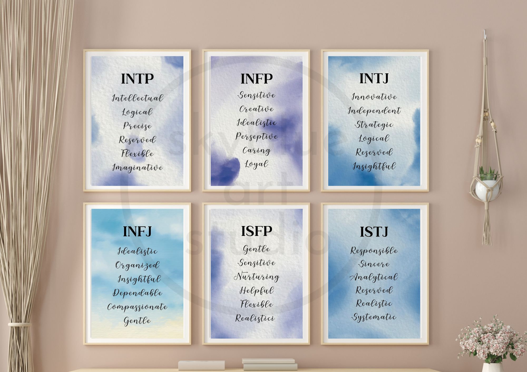 Printable MBTI Wall Art, MBTI Printable Bundle, MBTI Print Set - Etsy