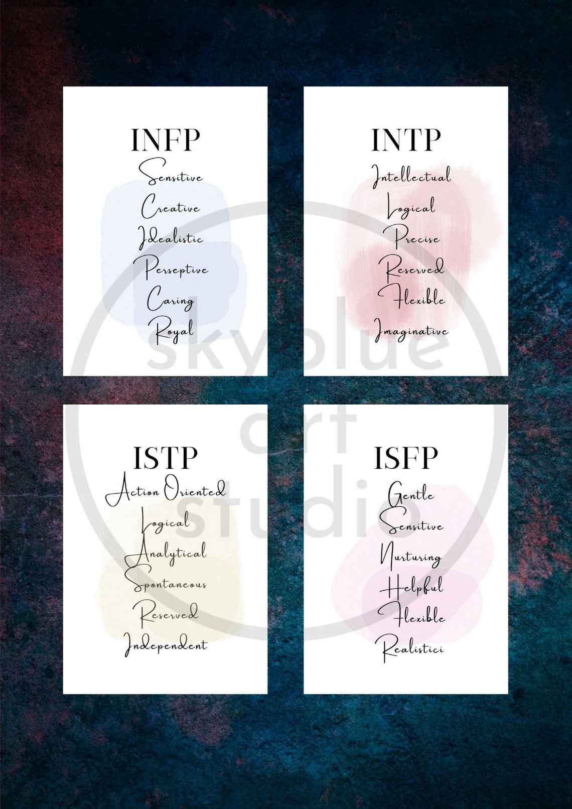 MBTI Printable bundle 16 MBTI Print set Printable MBTI wall | Etsy