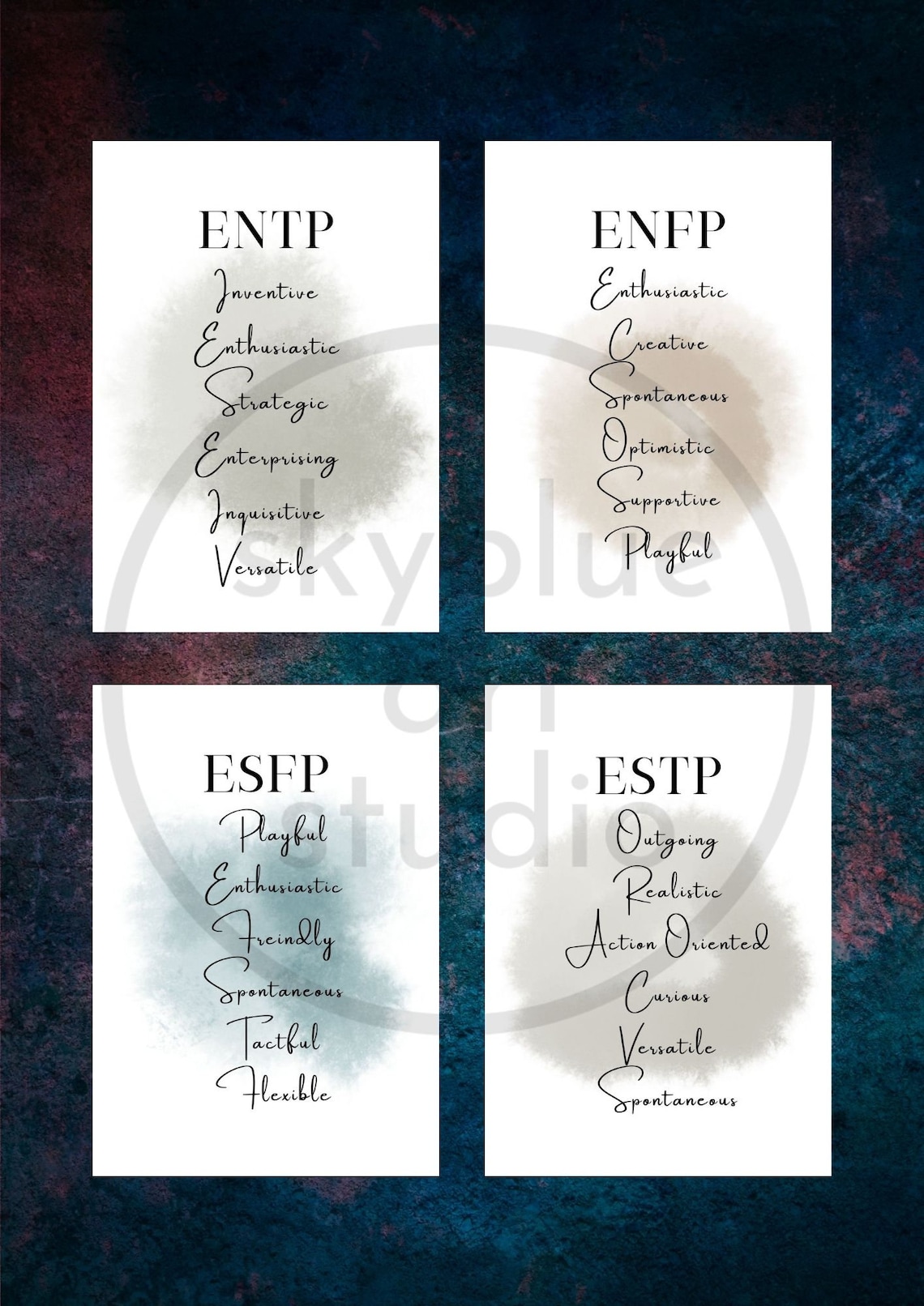 MBTI Printable bundle 16 MBTI Print set Printable MBTI wall | Etsy