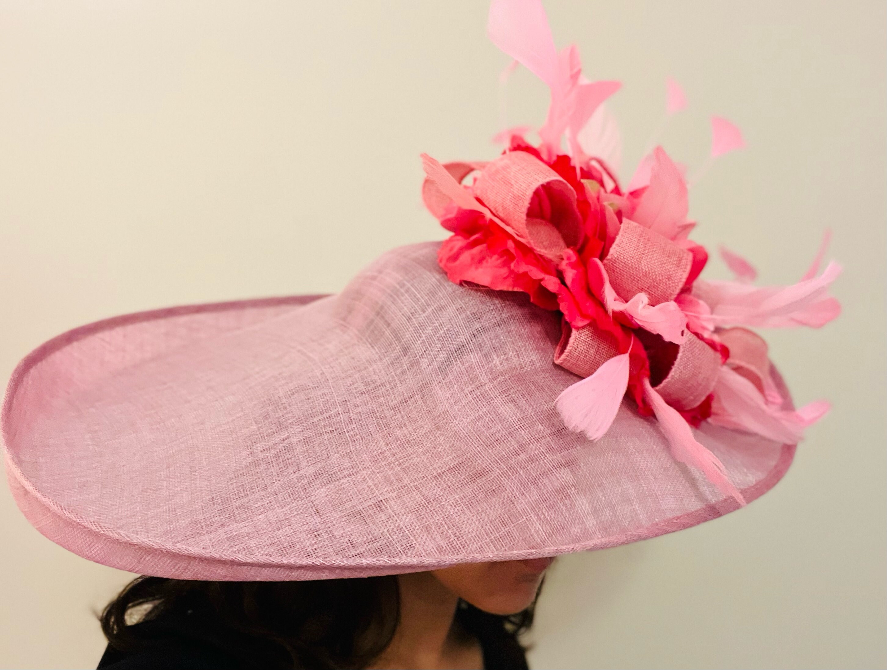 Pink Monochromatic hatinator fascinator Derby or Oaks Day Ready - Etsy