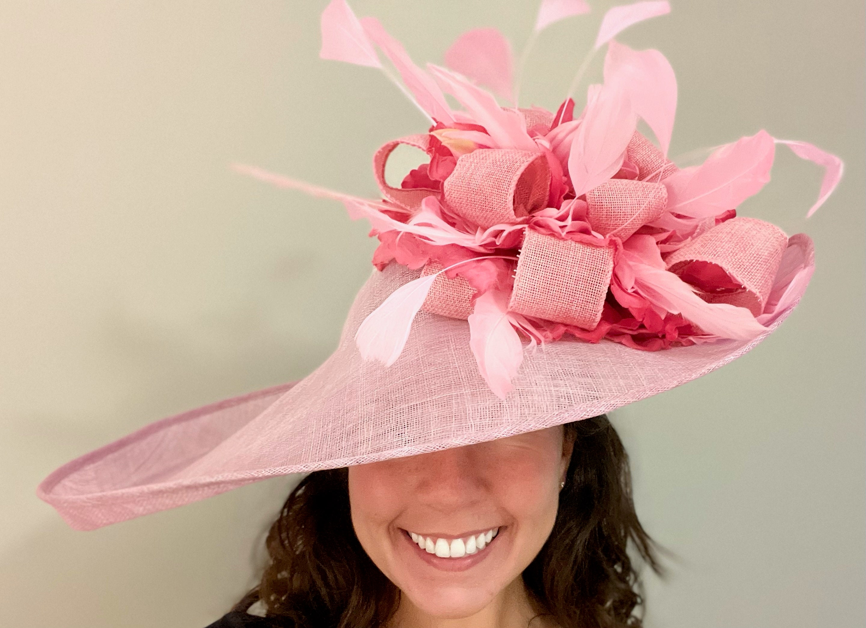 Pink Monochromatic hatinator fascinator Derby - Etsy