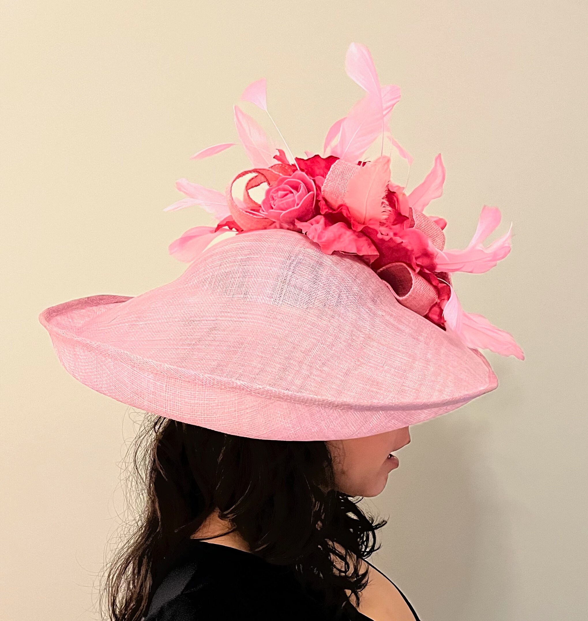 Pink Monochromatic hatinator fascinator Derby - Etsy