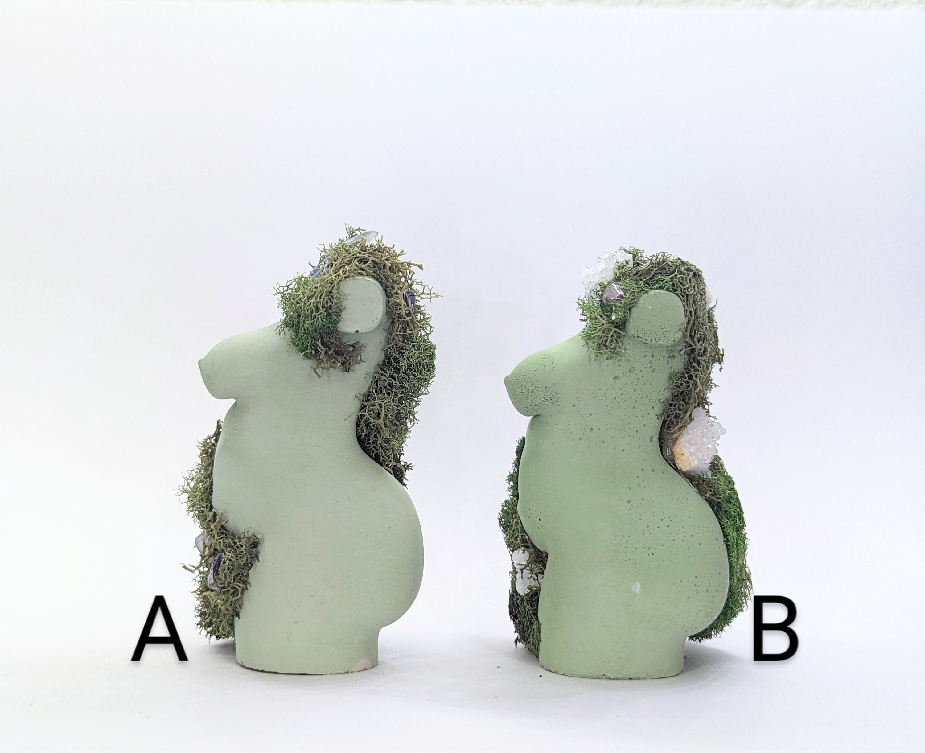 Earth Goddess Statue Concrete Female Statue With Preserved - Etsy