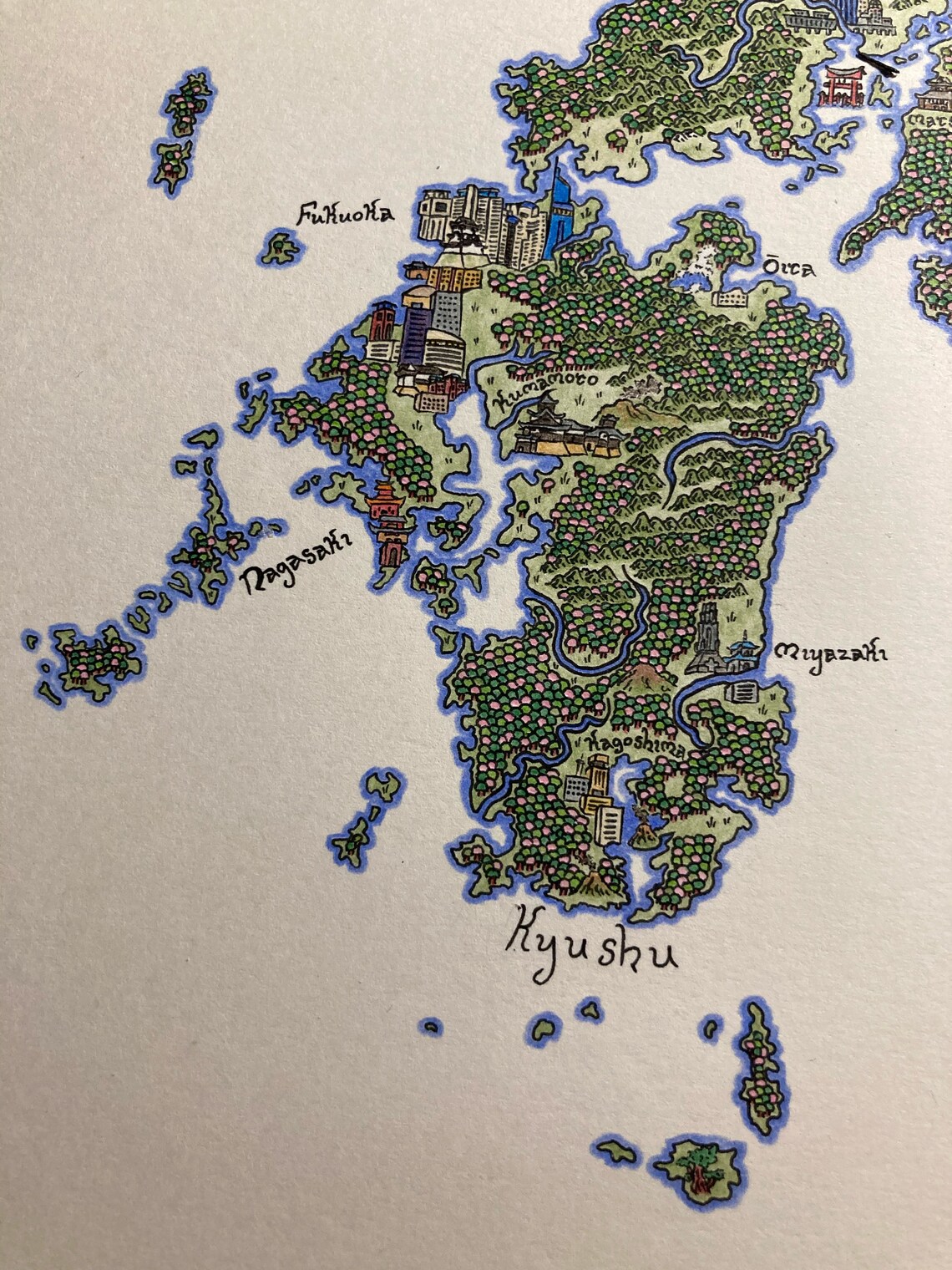 Fantasy-style Map of Japan (colored) - Etsy UK