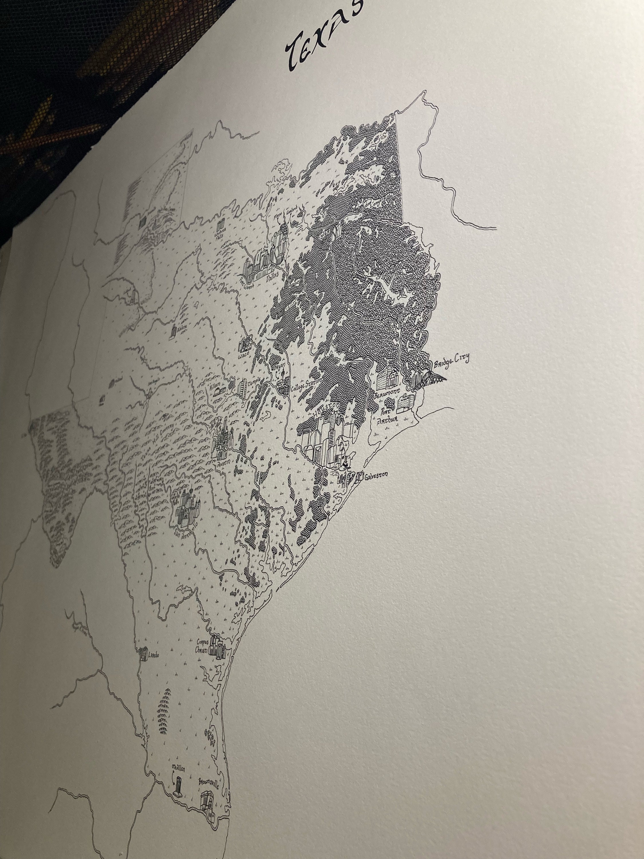 Fantasy-style Map of Texas - Etsy