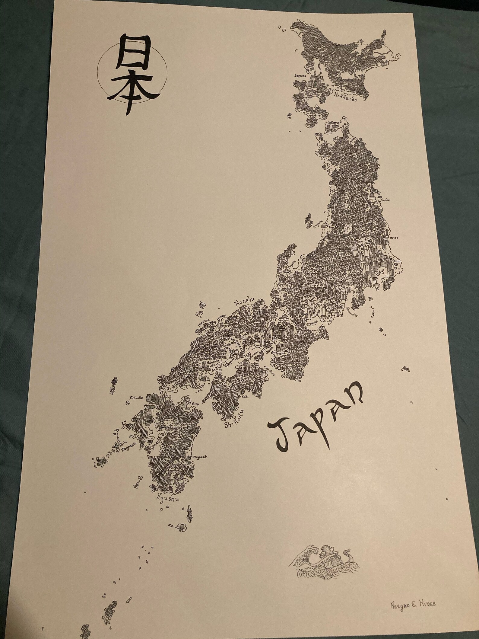Hand Drawn Fantasy-style Map of Japan - Etsy