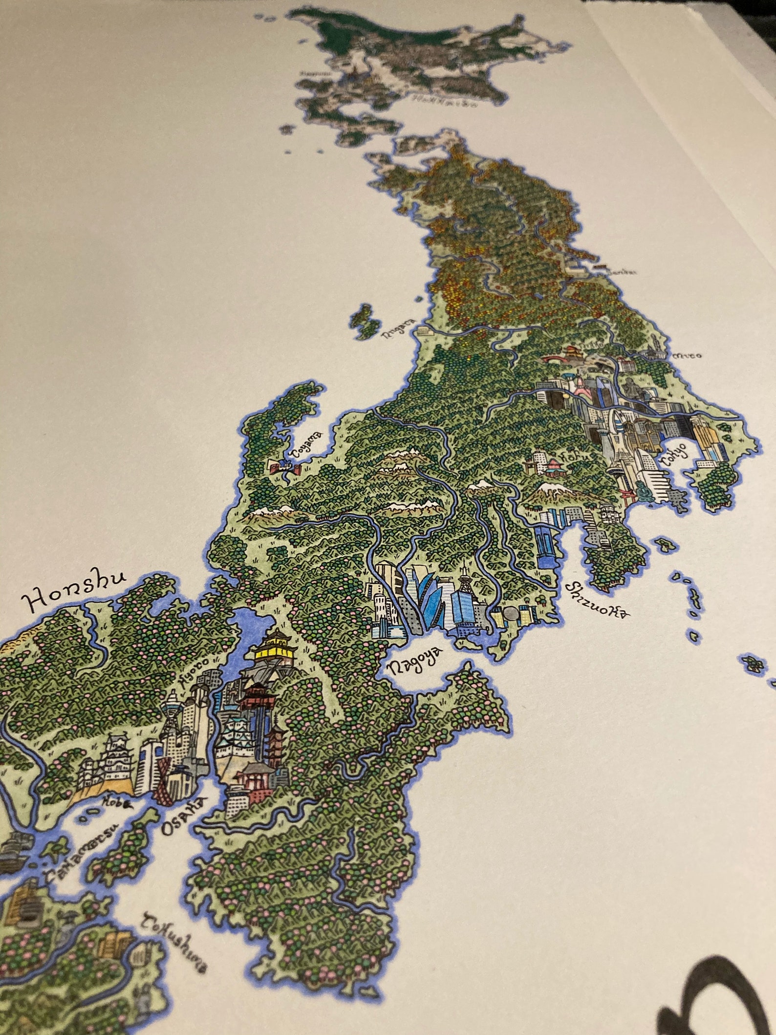 Fantasy-style Map of Japan (colored) - Etsy