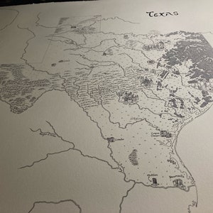 Fantasy-style Map of Texas - Etsy