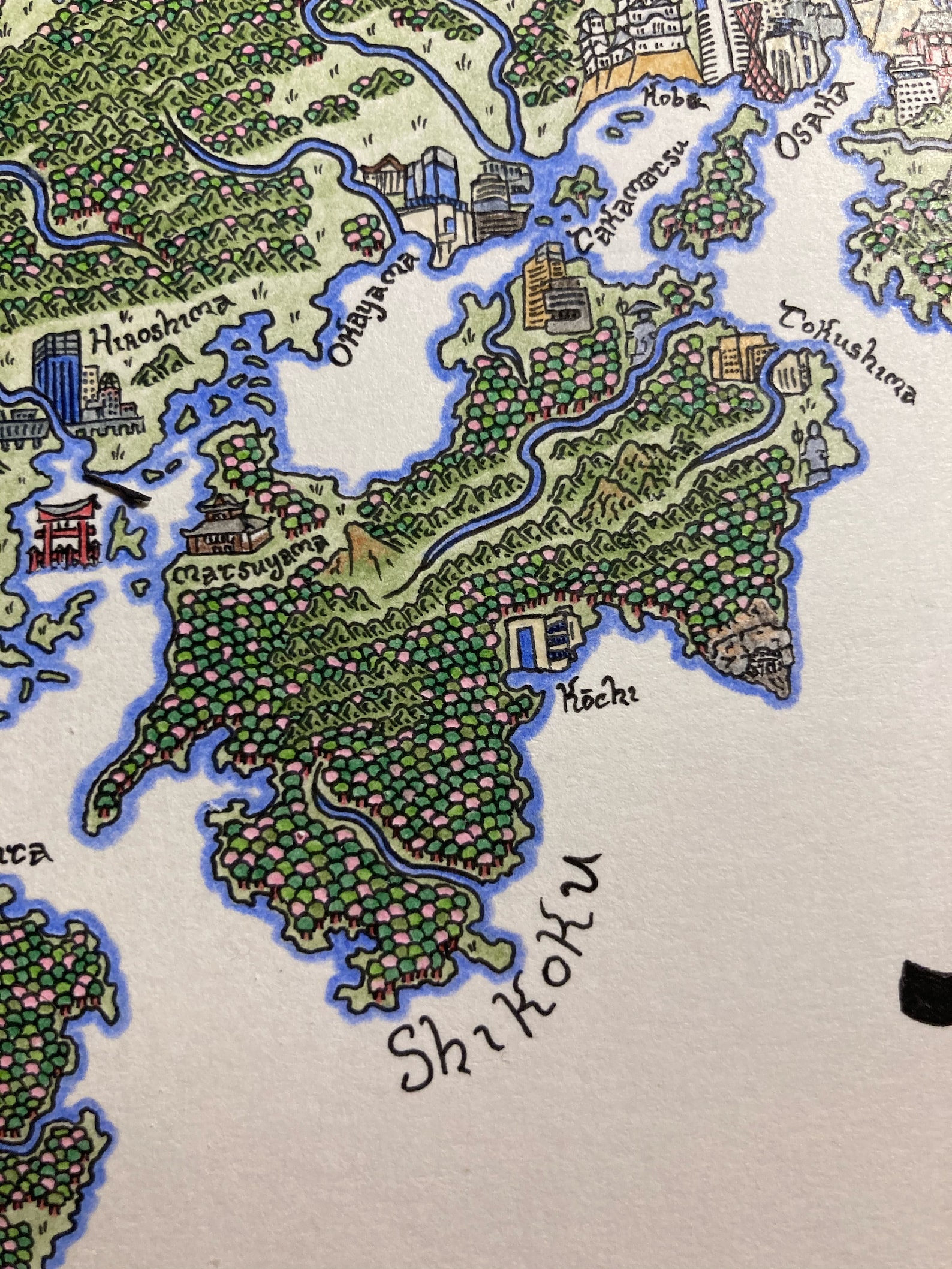 Fantasy-style Map of Japan (colored) - Etsy