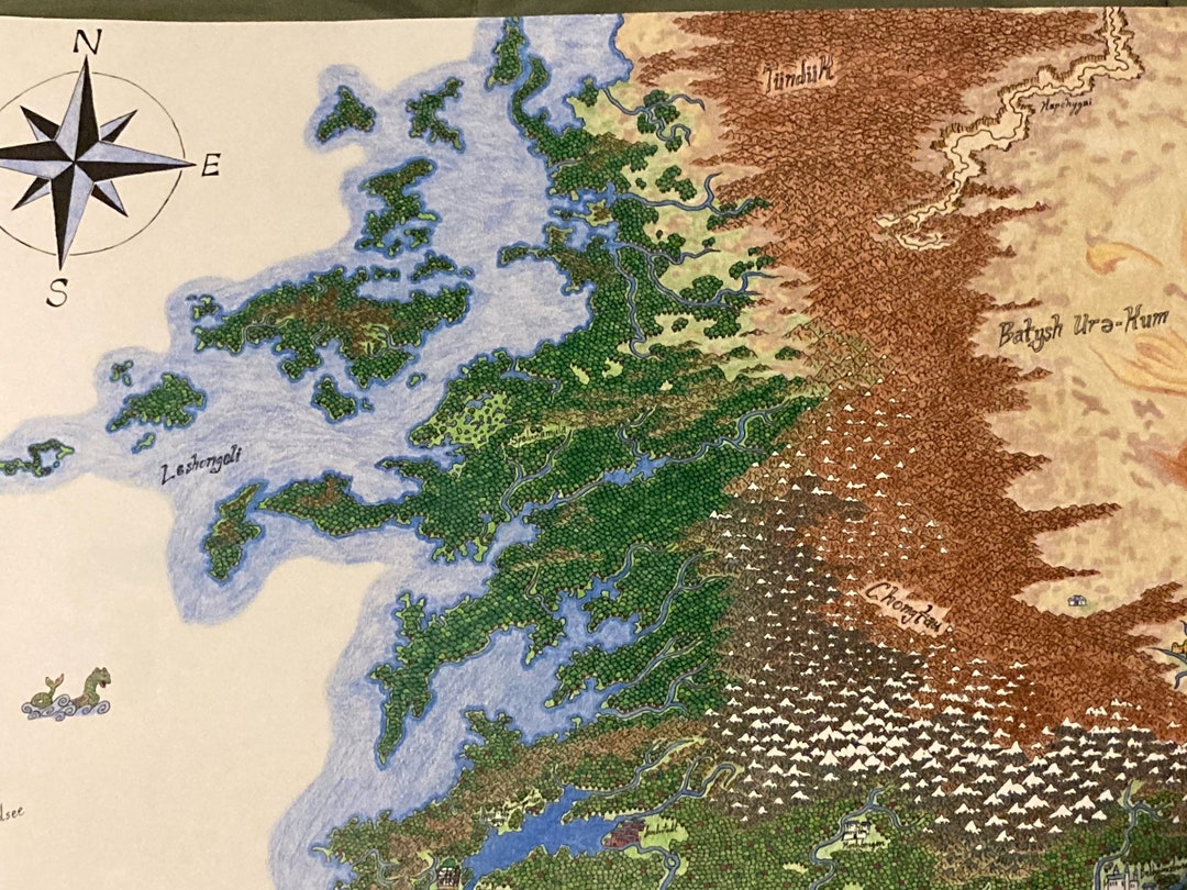 Custom Hand Drawn Fantasy Map / Dnd Commission - Etsy