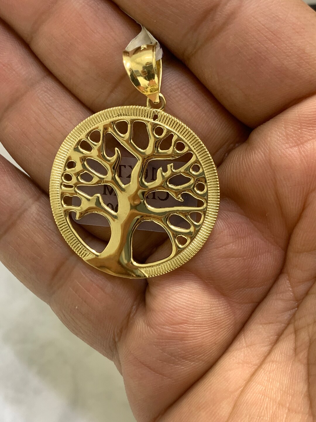 10K Solid Yellow Gold Tree of Life Gold, Tree of Life Pendant, Tree ...