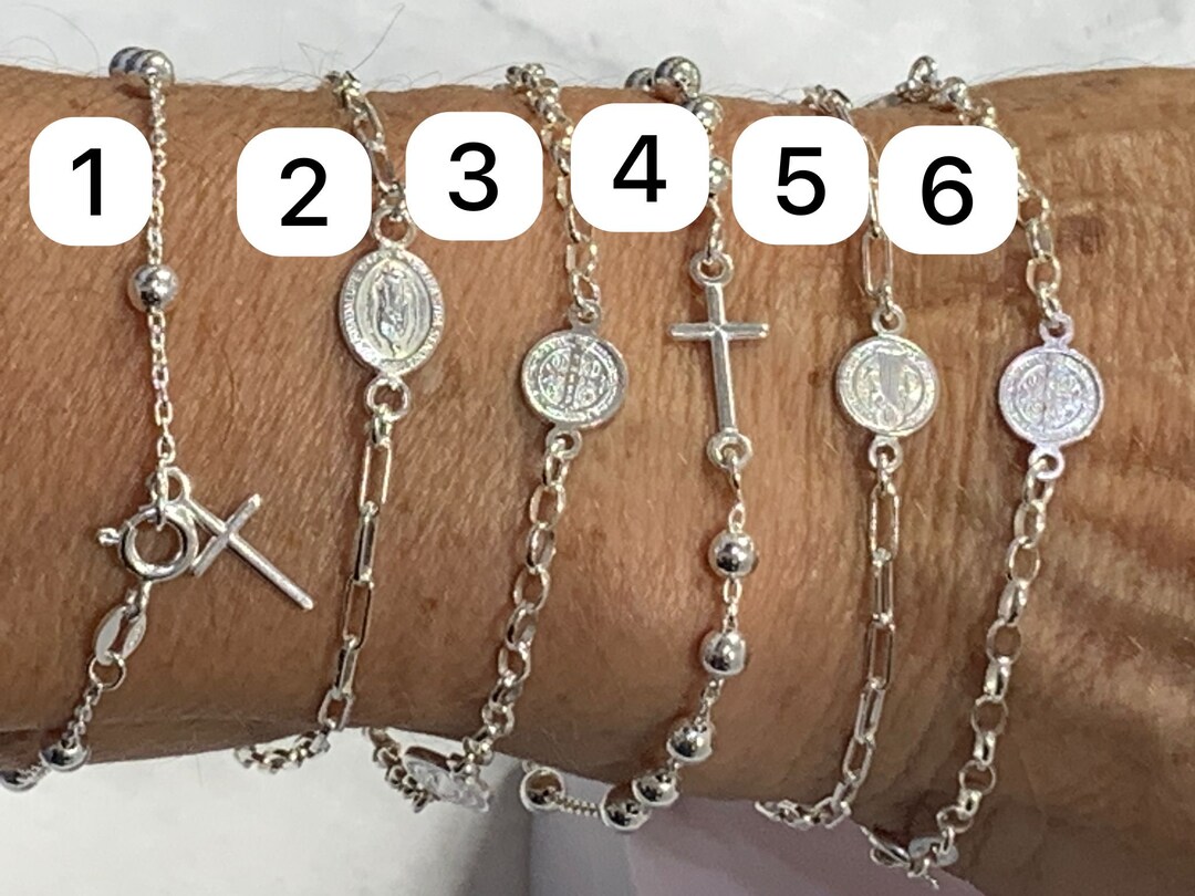 Solid Sterling 925 Silver Mother Mary Virgin Mary, Cross, Saint ...