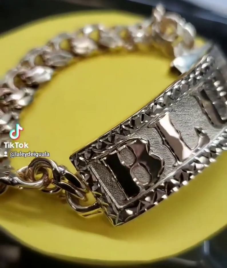 Solid Custom Chino Link 925 Italian Sterling Silver - Etsy