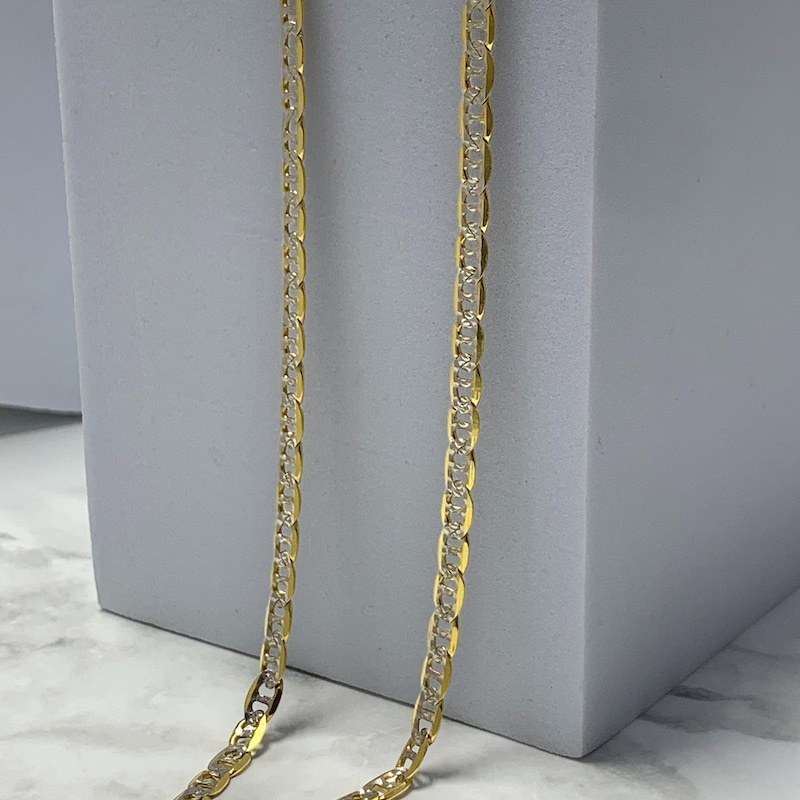 14k Gold Necklace Men - Etsy