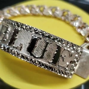 Solid Custom Chino Link 925 Italian Sterling Silver Personalized ...
