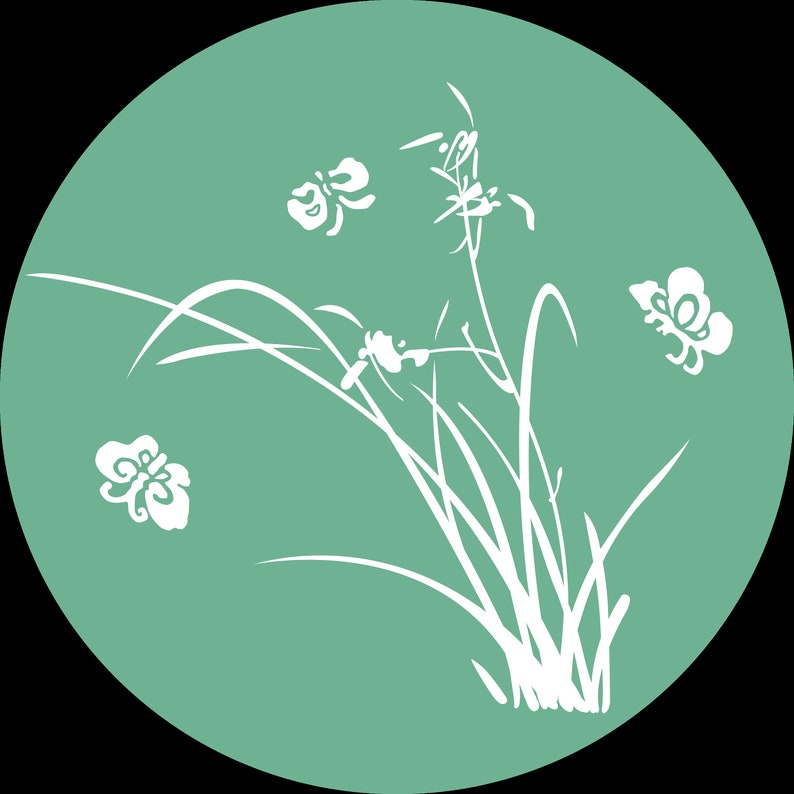 Digital Korean Chinese Hanbok Design Elements - Asian Style Floral ...